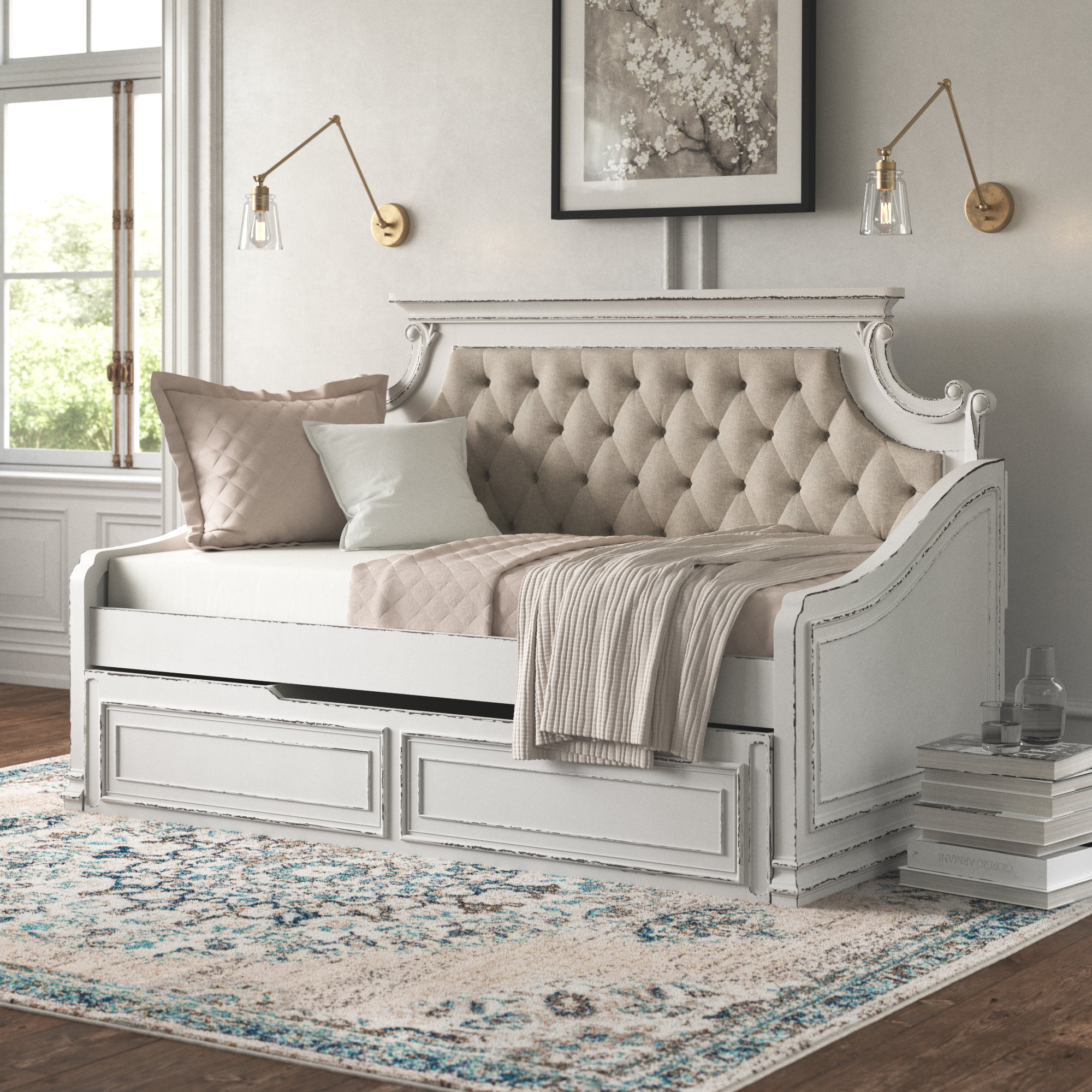 Laurel Foundry Modern Farmhouse Yuliana Twin Daybed with Trundle Reviews Wayfair